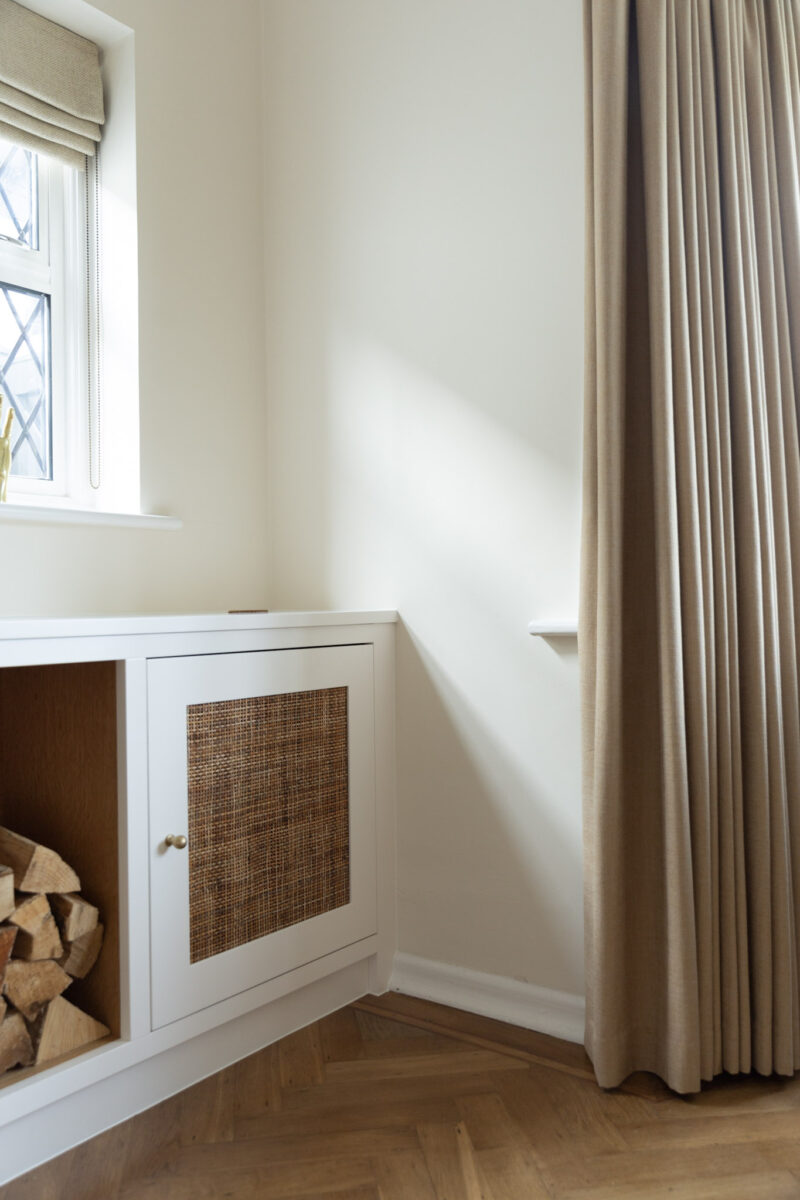 Living Room Update: New Alcoves & Hidden Home Theater Equipment